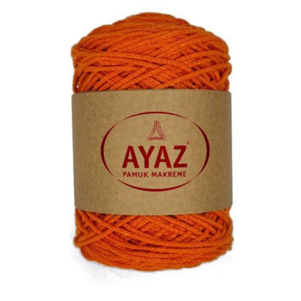 Makrame konac - Ayaz 3mm - 1979 narandžasta - Pozamanterija Glamur